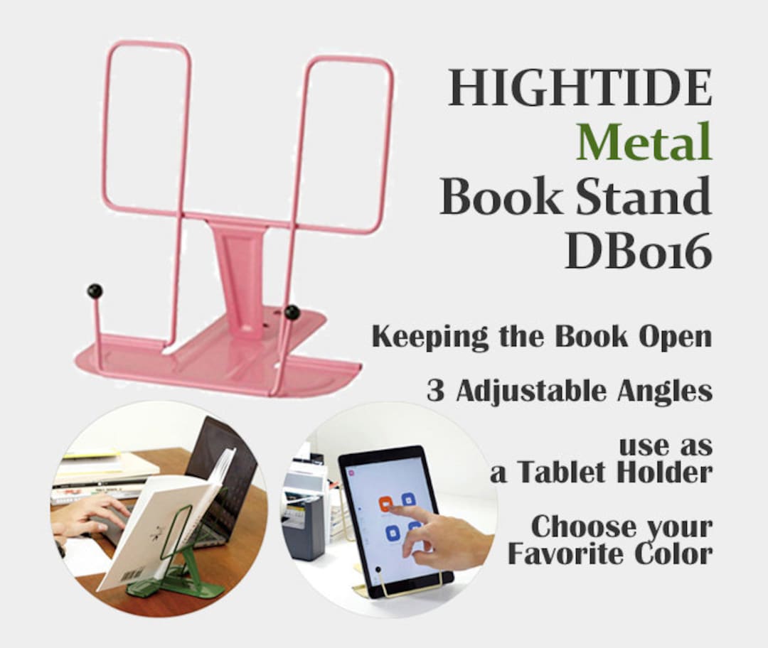 HIGHTIDE Metal Book Stand, Book Holder, Hands Free Reading, Choose the ...
