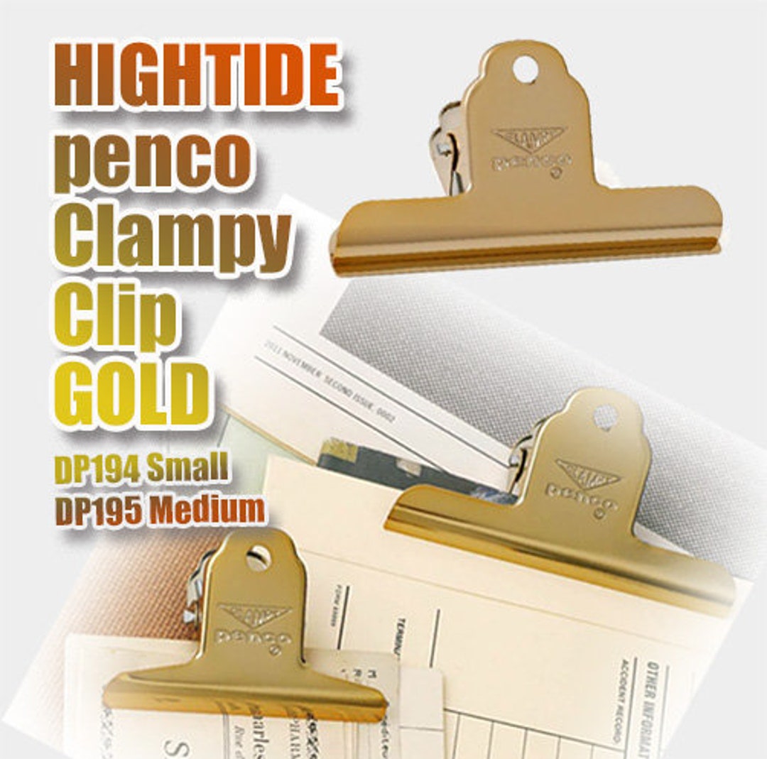 HIGHTIDE Penco Clampy Steel Clip, for Planner Journal Notebook Crafting ...