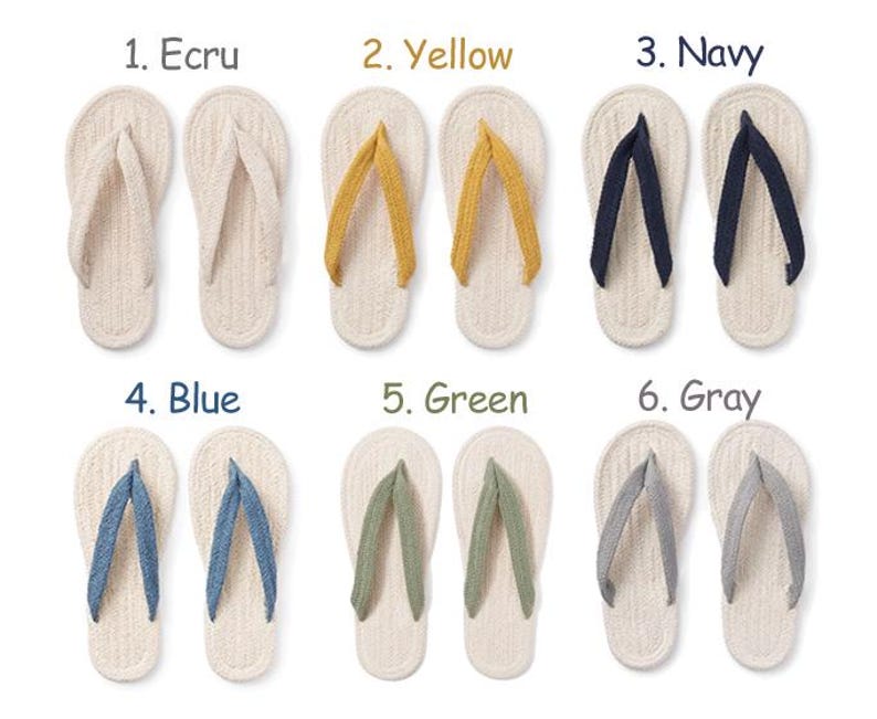 MUJI JAPAN Cotton Room Sandals With Thongs, Flip Flop Type Slippers ...