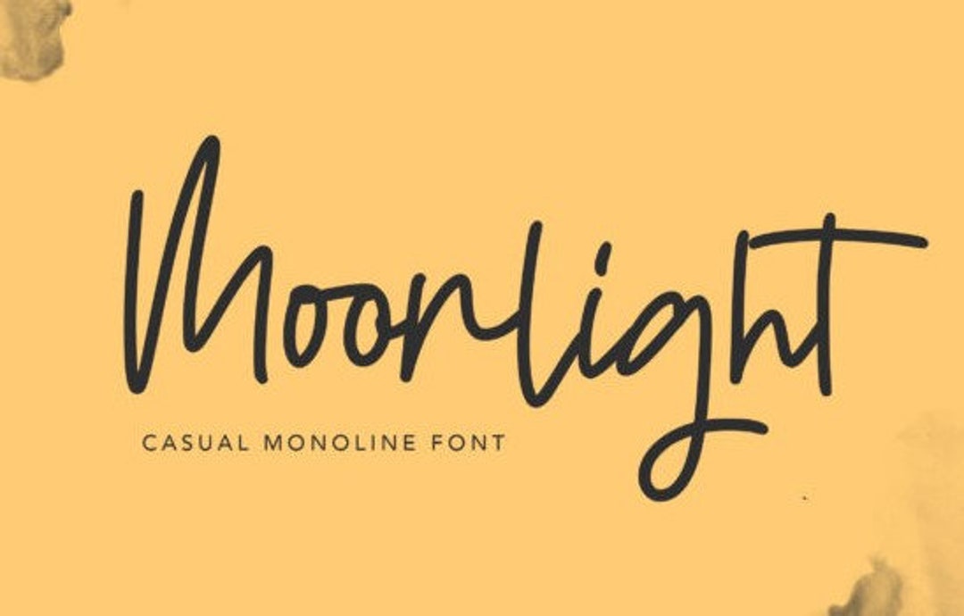 Moonlight Font, Handwritten Font, Cricut Fonts, Casual Font, Modern ...