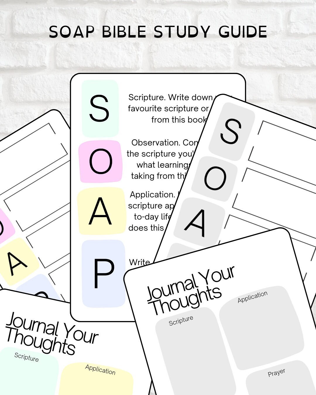 SOAP Bible Study Guide - Etsy