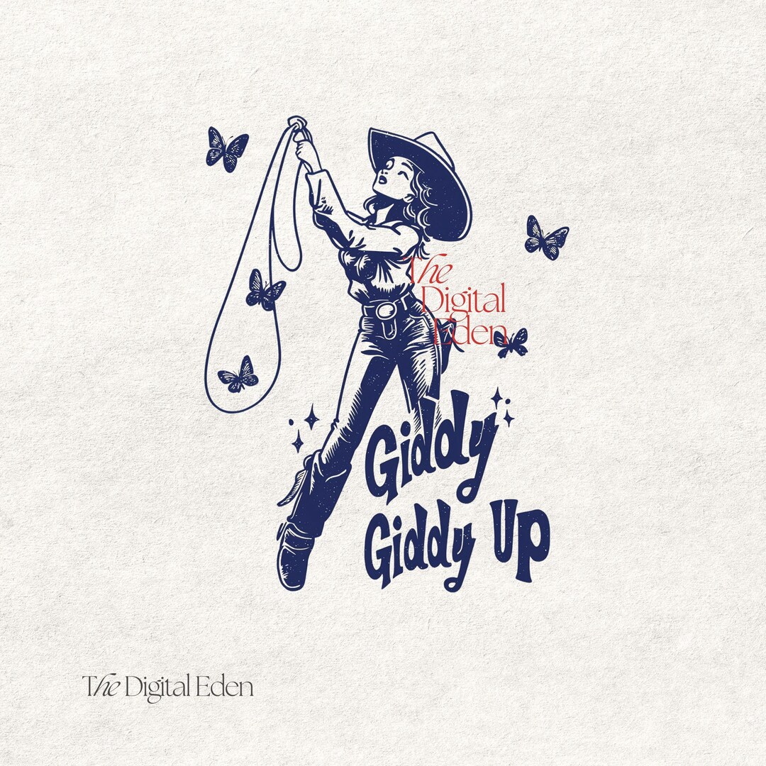 Retro Rodeo Cowgirl Clipart, Retro Cowgirl Graphics, Vintage Cowgirl ...