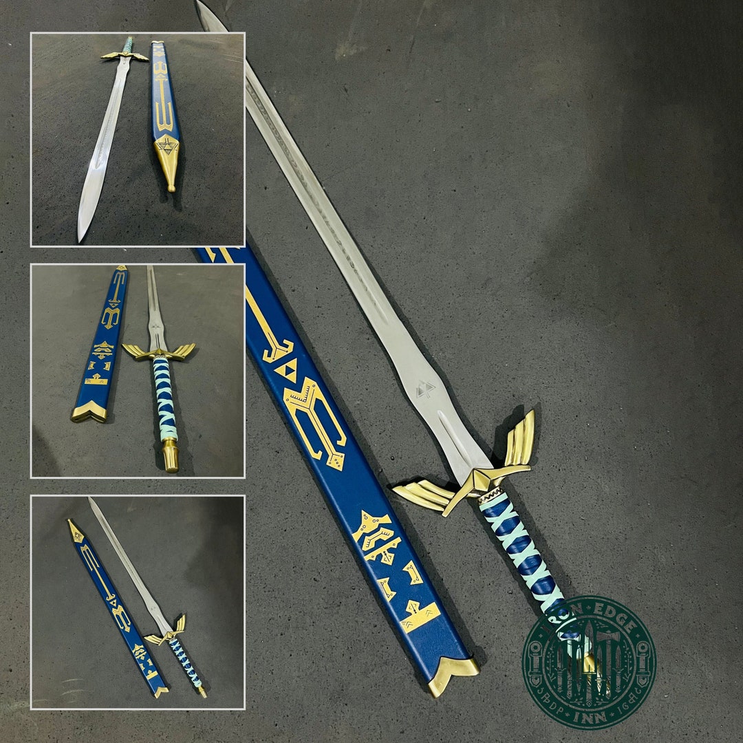 Eye Catching Handmade Blue Zelda Full Tang Skyward Link's Master Sword ...
