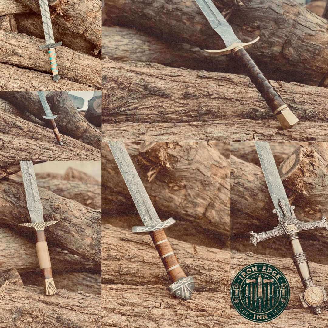 Hand Forged Damascus Steel Sword, Northmen Medieval Sword, Viking Real ...