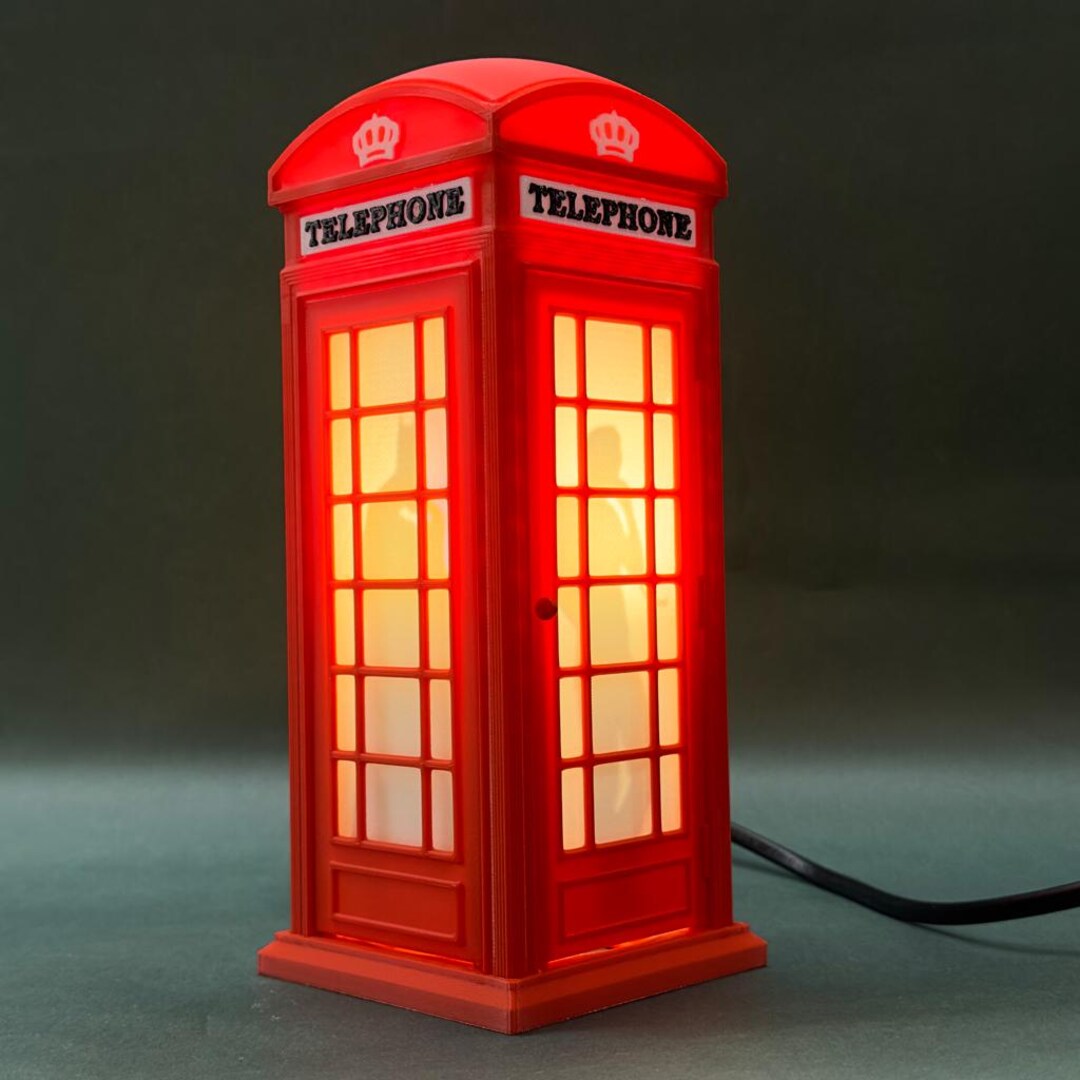 Night Light London Phone Booth Lamp Unique Design, Modern Desk Lamp ...