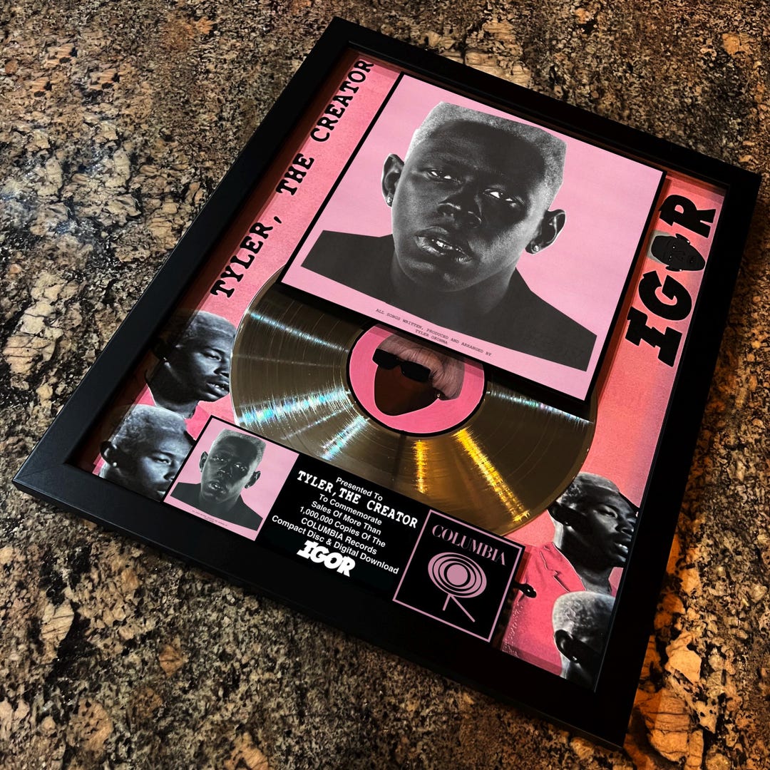 Tyler the Creator ( IGOR ) Platinum Music Award Vinyl LP Record - Etsy
