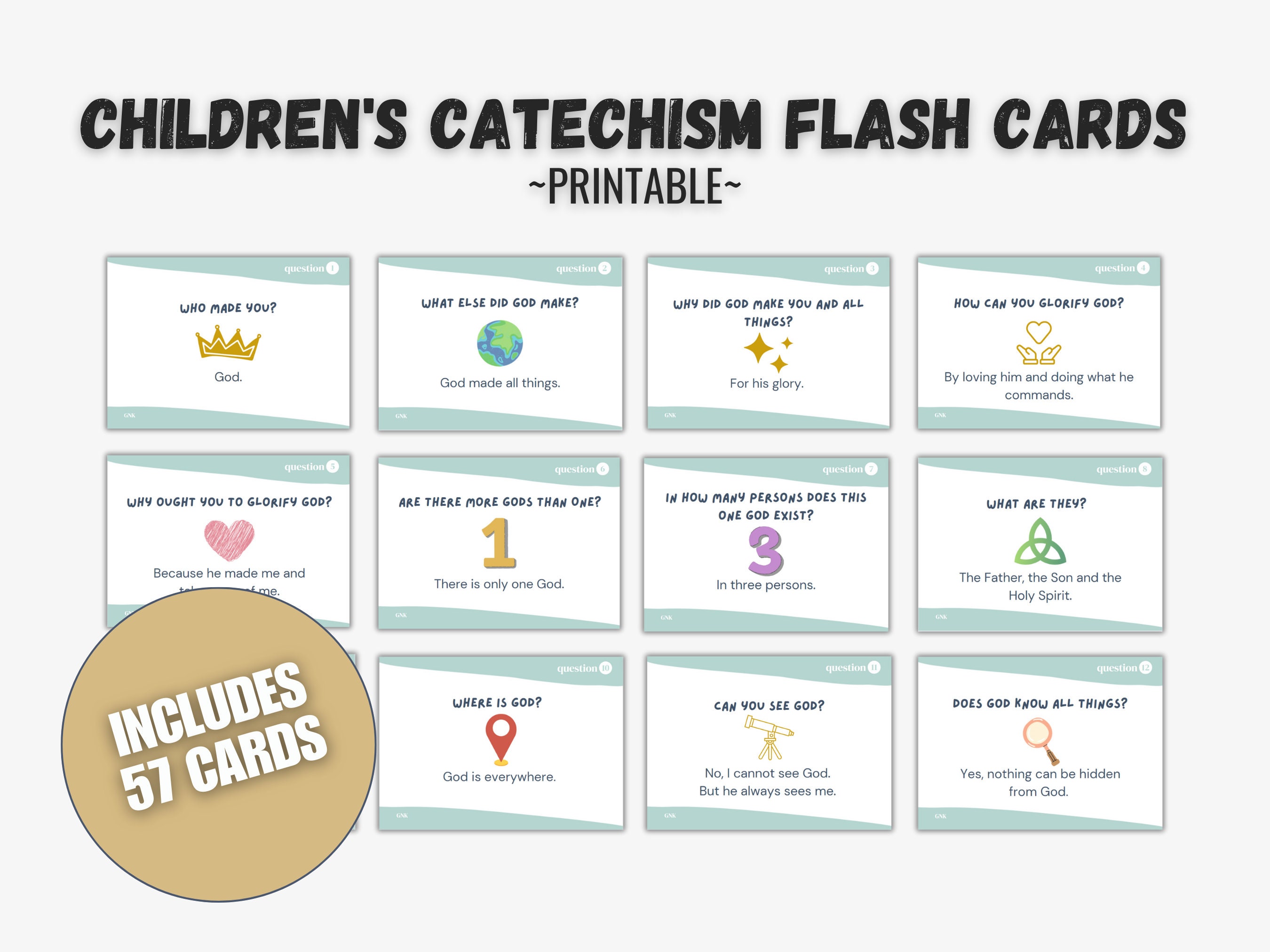 Children's Catechism Flash Cards, Westminster Shorter Catechism, the ...