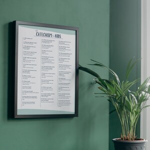 Catechism for Children Poster, Christian Kids Wall Art, Westminster ...