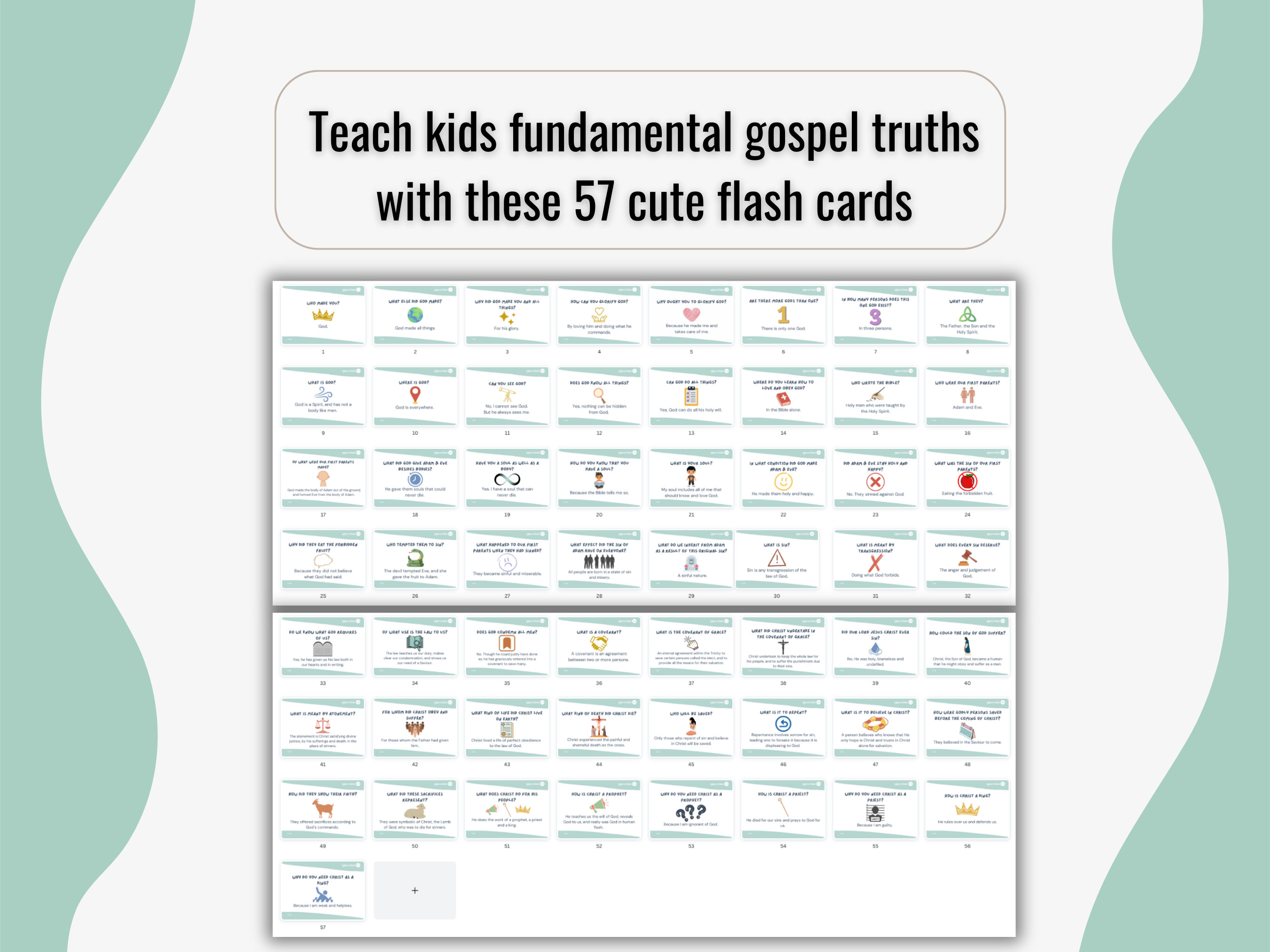 Children's Catechism Flash Cards, Westminster Shorter Catechism, the ...