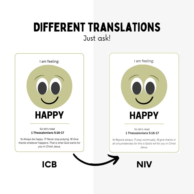 Emotion Flash Cards With Bible Verses, Emotion Faces, Emotions Clipart ...