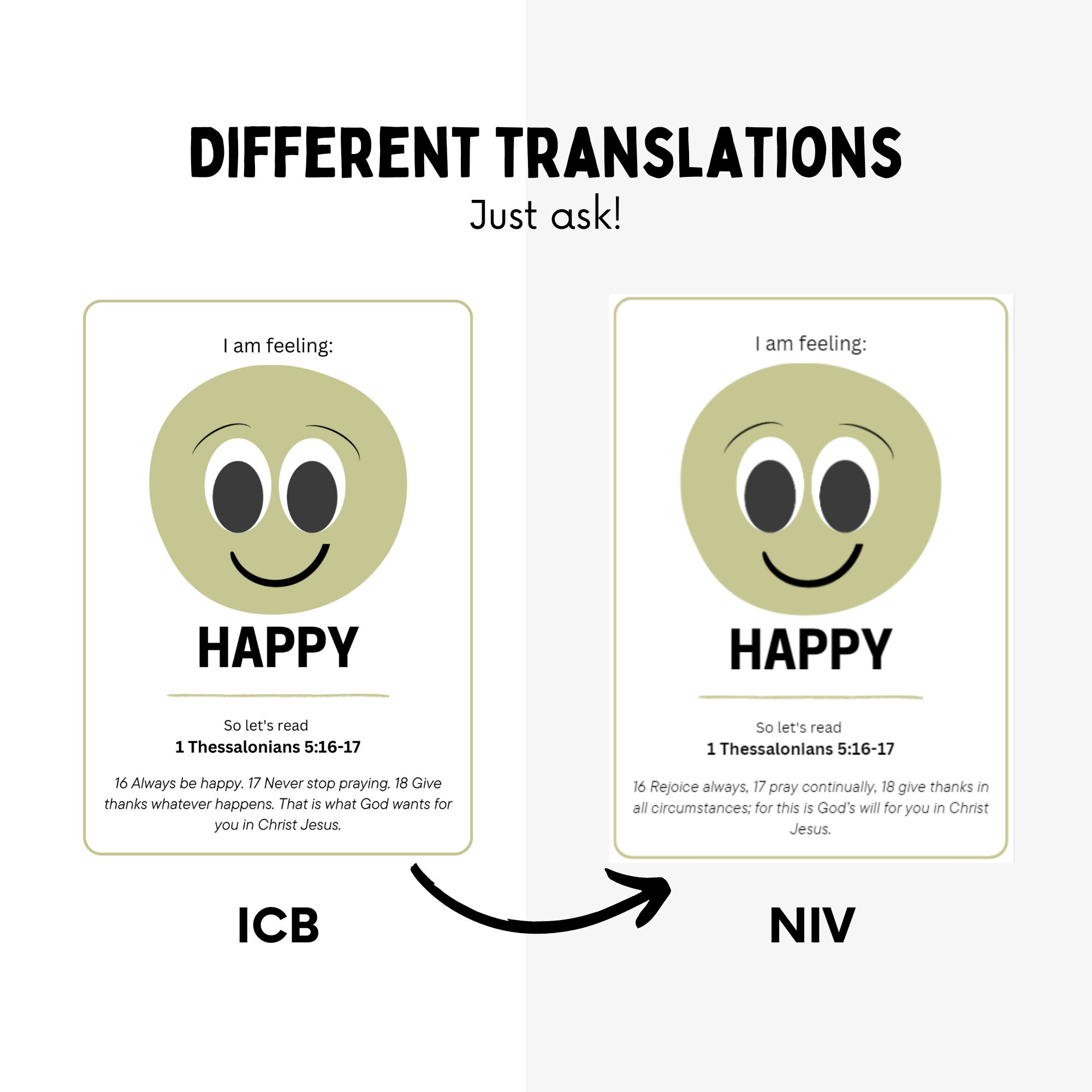 Emotion Flash Cards With Bible Verses, Emotion Faces, Emotions Clipart ...