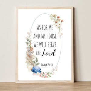 Floral Bible Verse Print | Christian Home Decor (digital Download) - Etsy