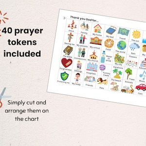 Weekly Prayer Chart for Kids and Preschoolers, Printable, Visual ...