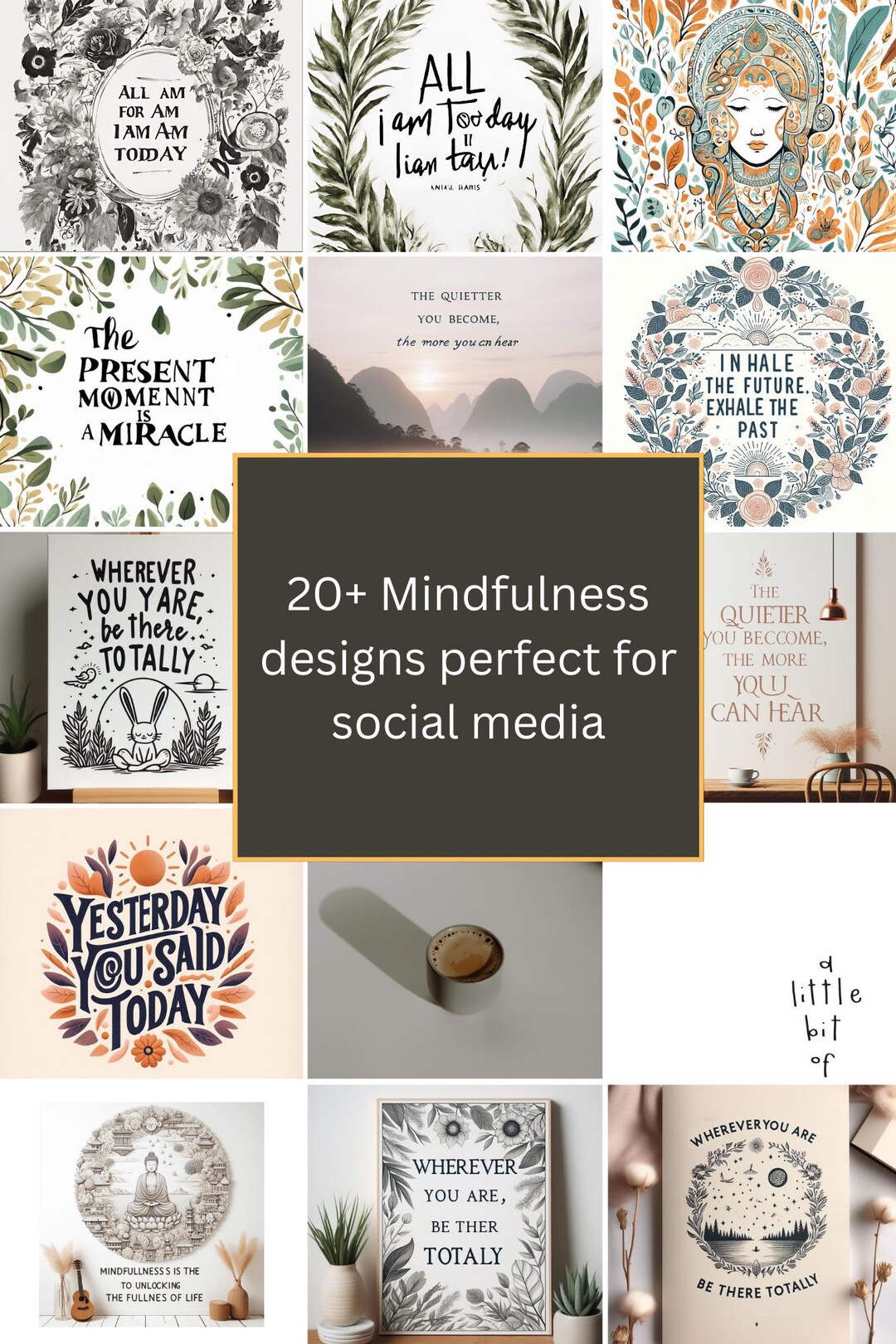 Mindfulness Social Media Bundle - Etsy