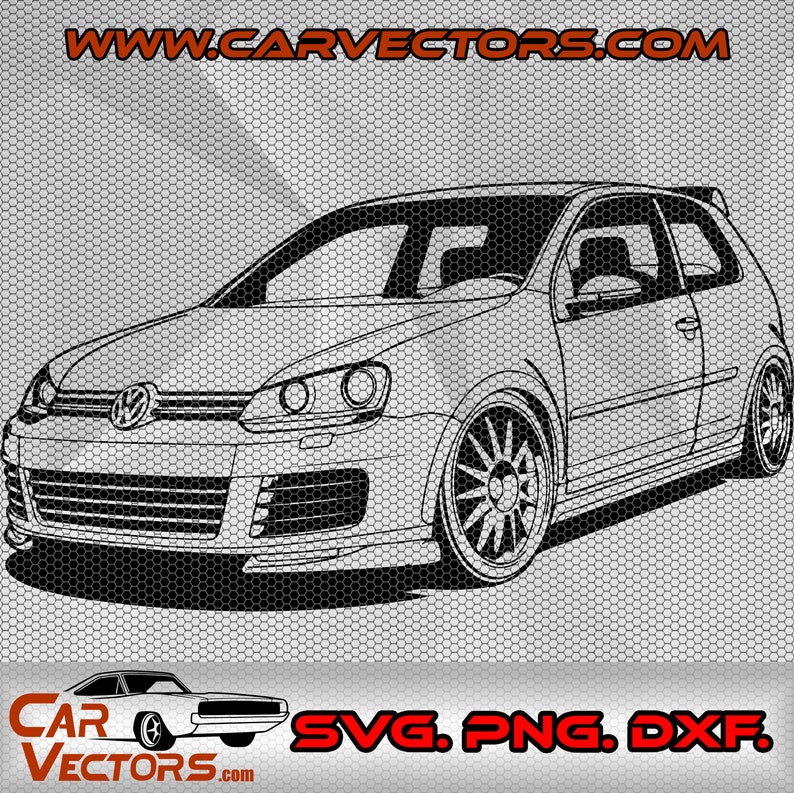 Volkswagen Golf V GTI 2008 SVG, Vw Golf PNG, Volkswagen Golf Gti Vector ...