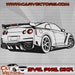 Nissan R35 Rear Side SVG, JDM Nissan Skyline R35 ,r35 Silhouette, R35 ...
