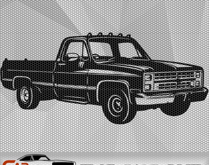 SVG GMC 3100 Pickup Truck Silhouette Cut Files Designs, Clip Art, Paper ...