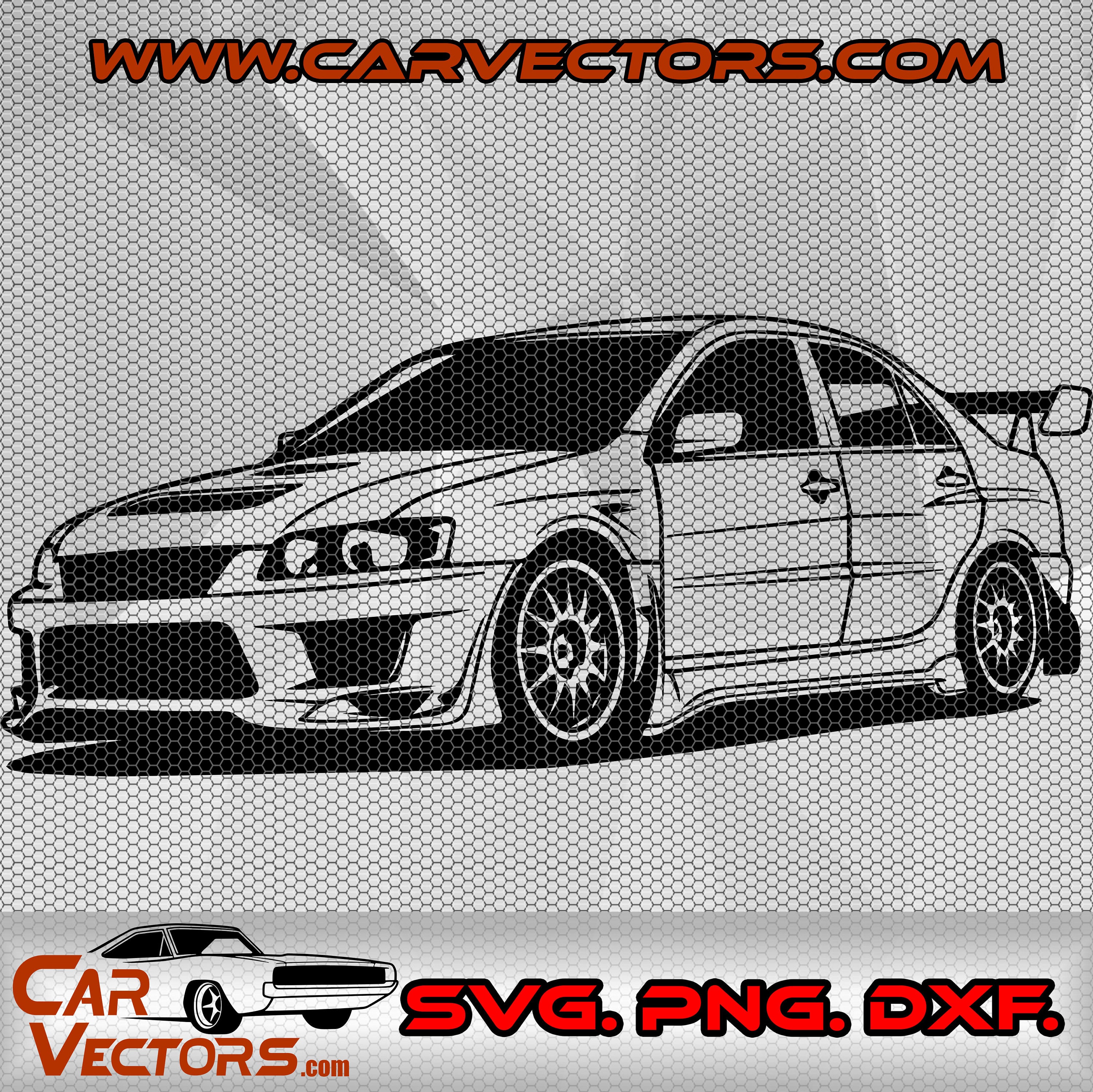 2006 Mitsubishi Lancer Evo 9 SVG, Evo VI Png, Vector Art Illustration ...