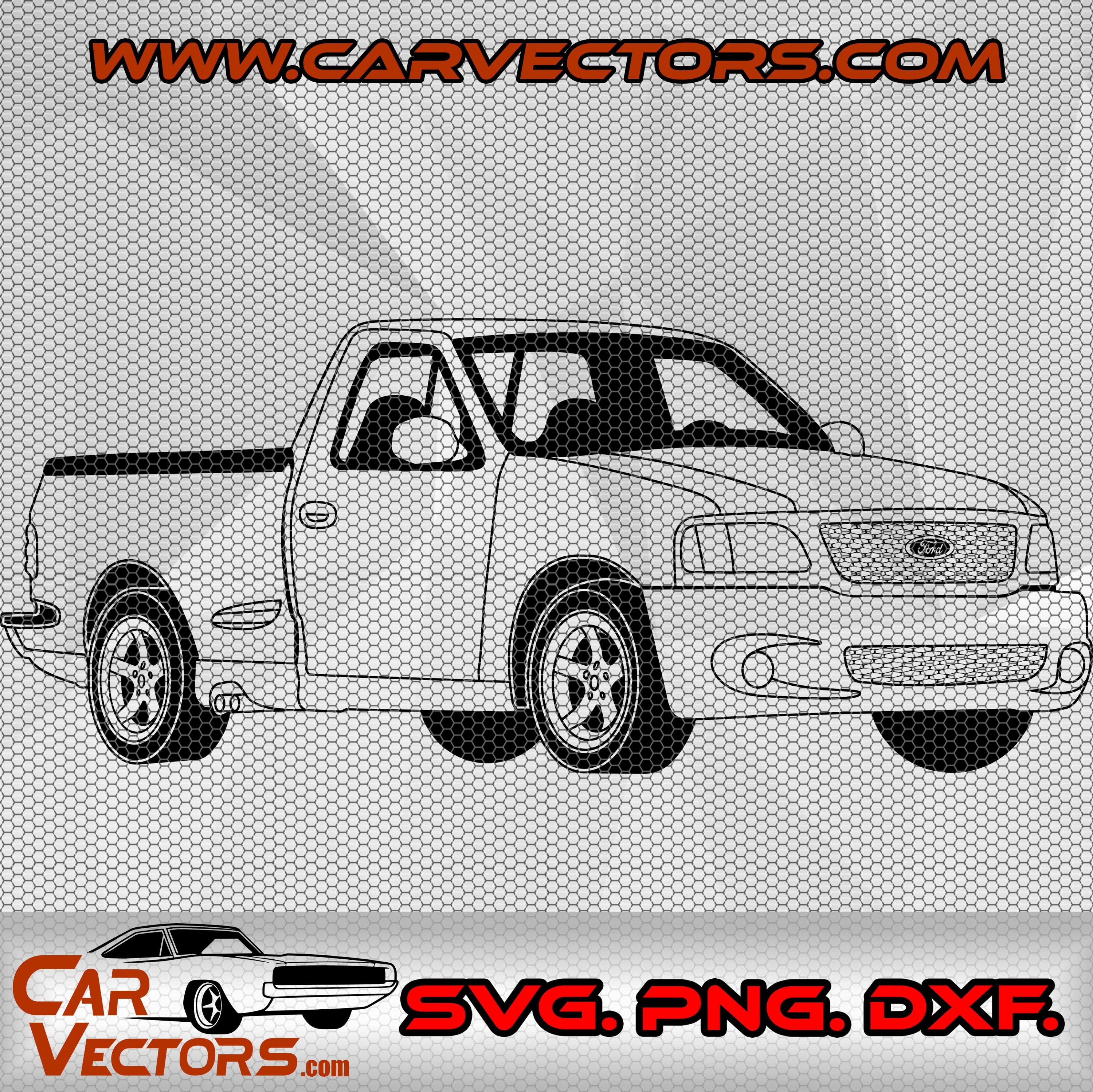 2000 Ford F-150 Pickup Truck SVG, Ford Pick up Truck Png, Ford F-150 ...