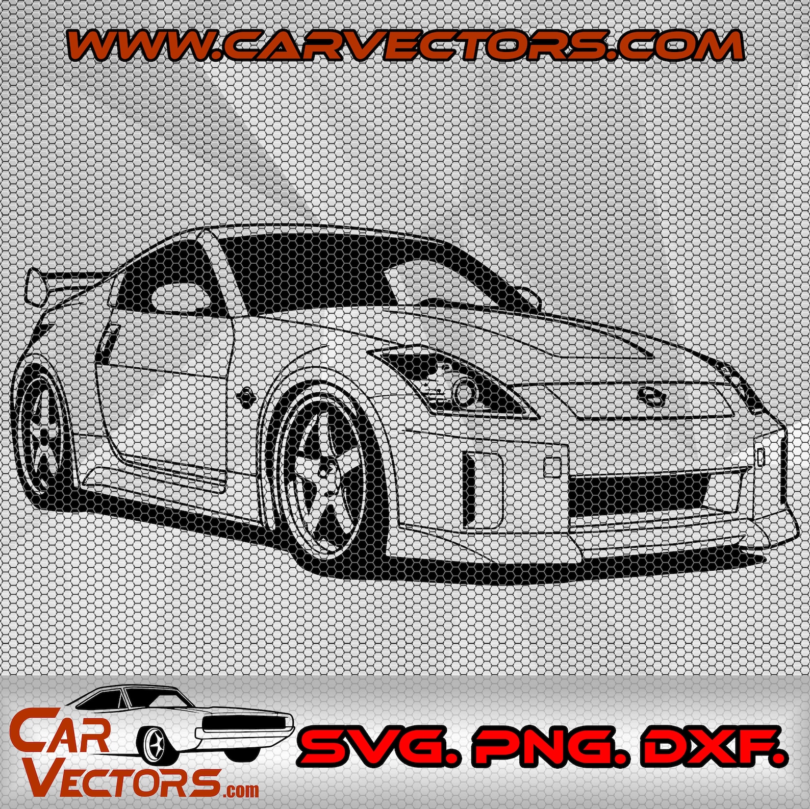 Nissan 350z 2003 SVG, Vector Art Illustration Drawing, Nissan 350z ...