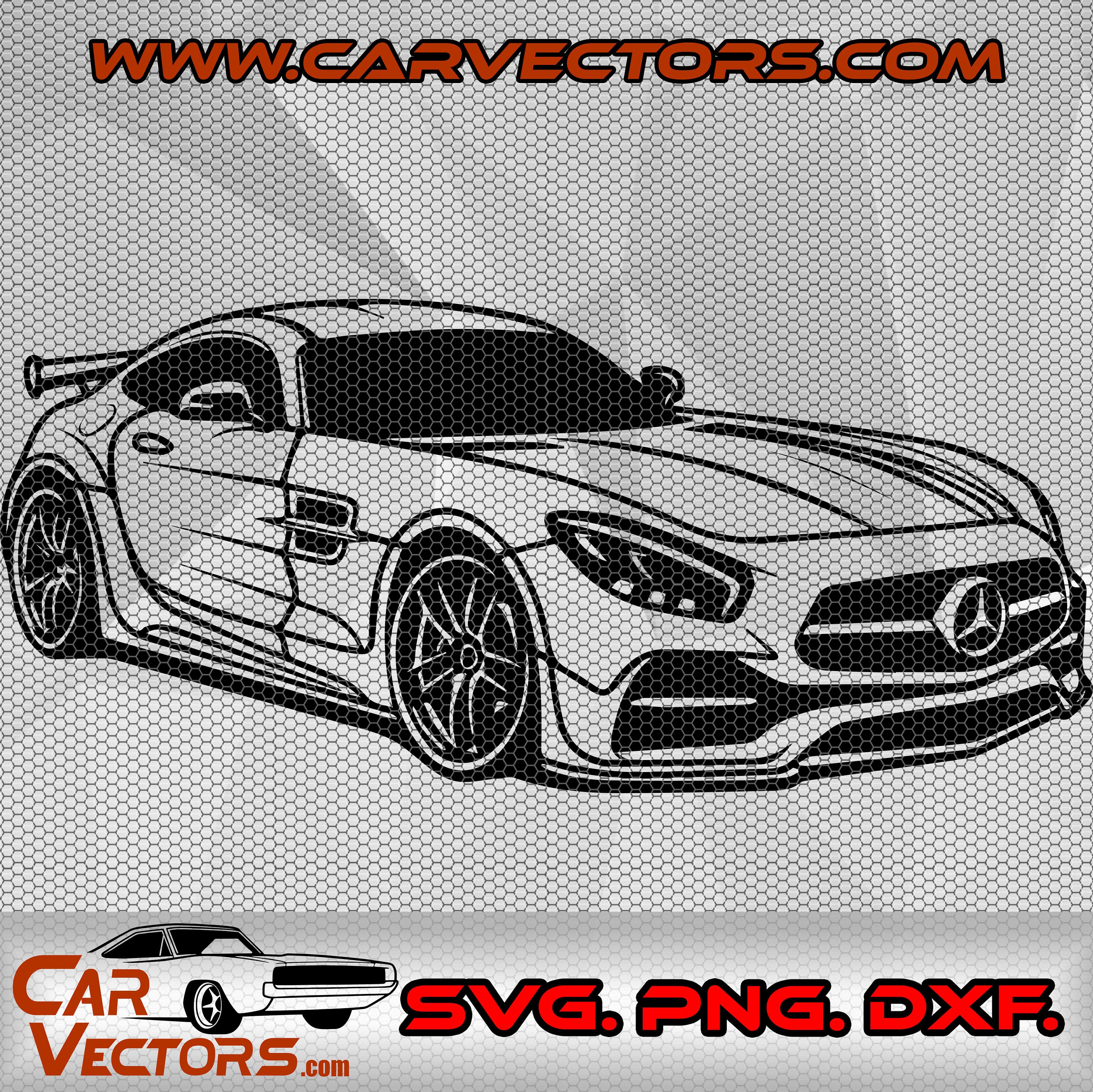 Mercedes AMG GT R SVG, 2018 Mercedes-amg GT4 Png, Vector Art,mercedes ...