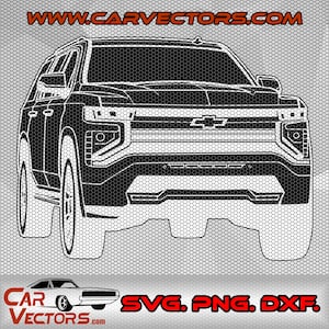 Chevrolet Tahoe 2024 Front SVG, Png, Chevrolet Tahoe Vector Art ...
