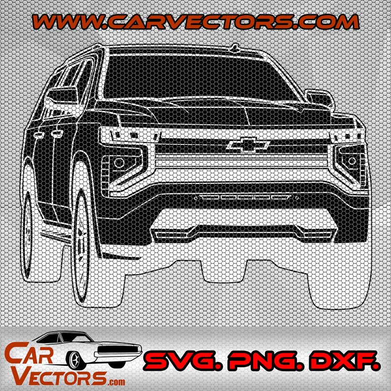 Chevrolet Tahoe 2024 Front SVG, Png, Chevrolet Tahoe Vector Art ...