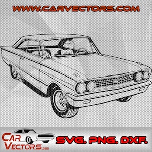 1964 Ford Galaxie 500 SVG , Ford Galaxie 500 1964 PNG , Illustration ...