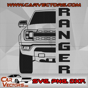 Ford Ranger 2024 SVG, Png, Ford Ranger Vector Art Illustration Drawing ...