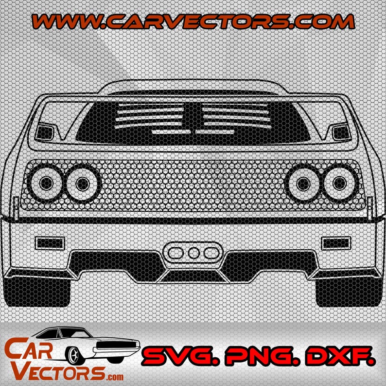Ferrari F40 Rear View SVG, Ferrari F40 Rear Side PNG, Vector Art ...