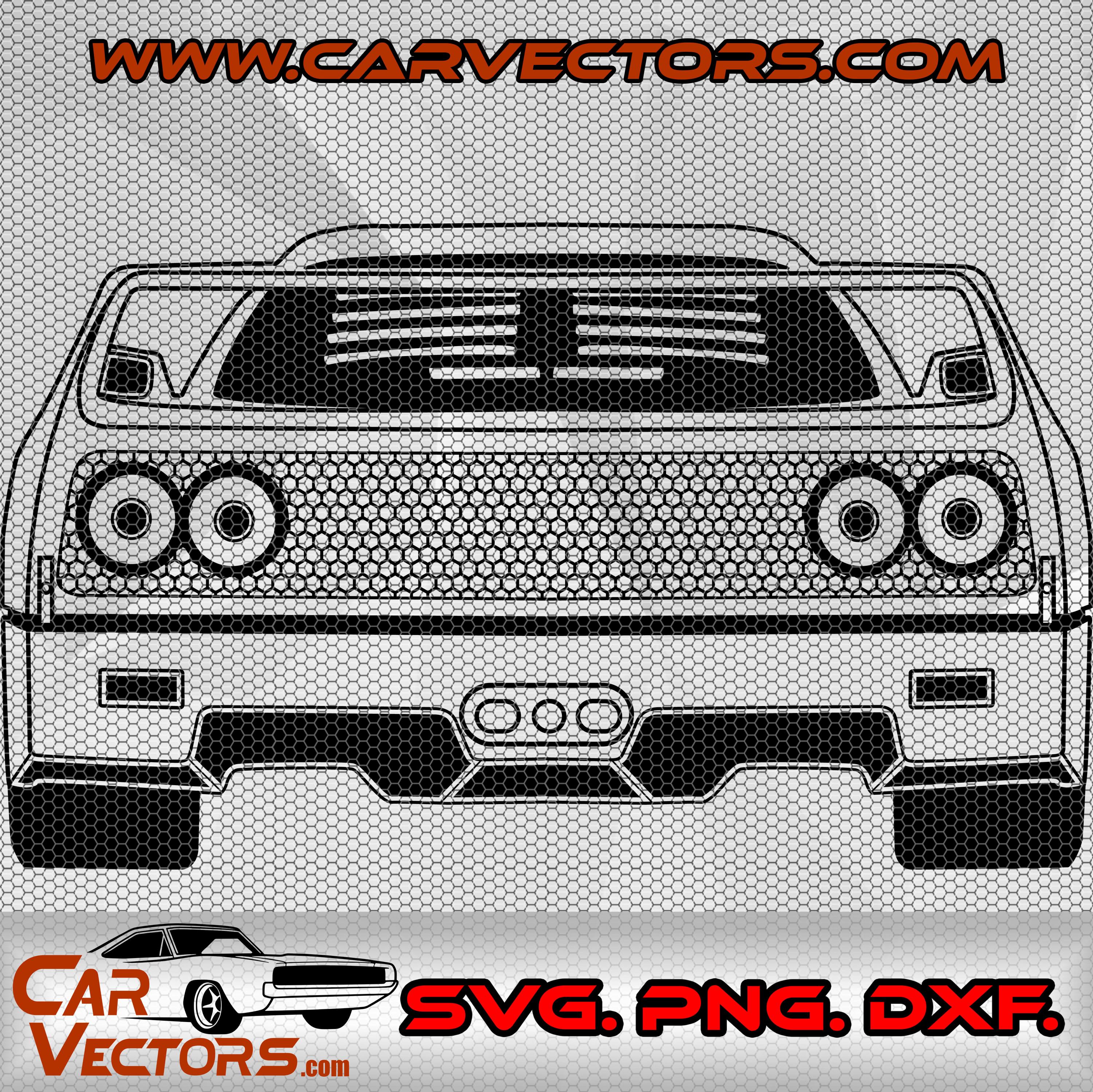 Ferrari F40 Rear View SVG, Ferrari F40 Rear Side PNG, Vector Art ...