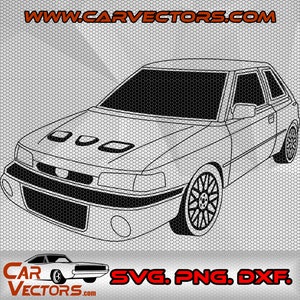 1991 Mazda Familia-323 GTX SVG, Mazda 323 Png, Mazda Familia Gtx Vector ...