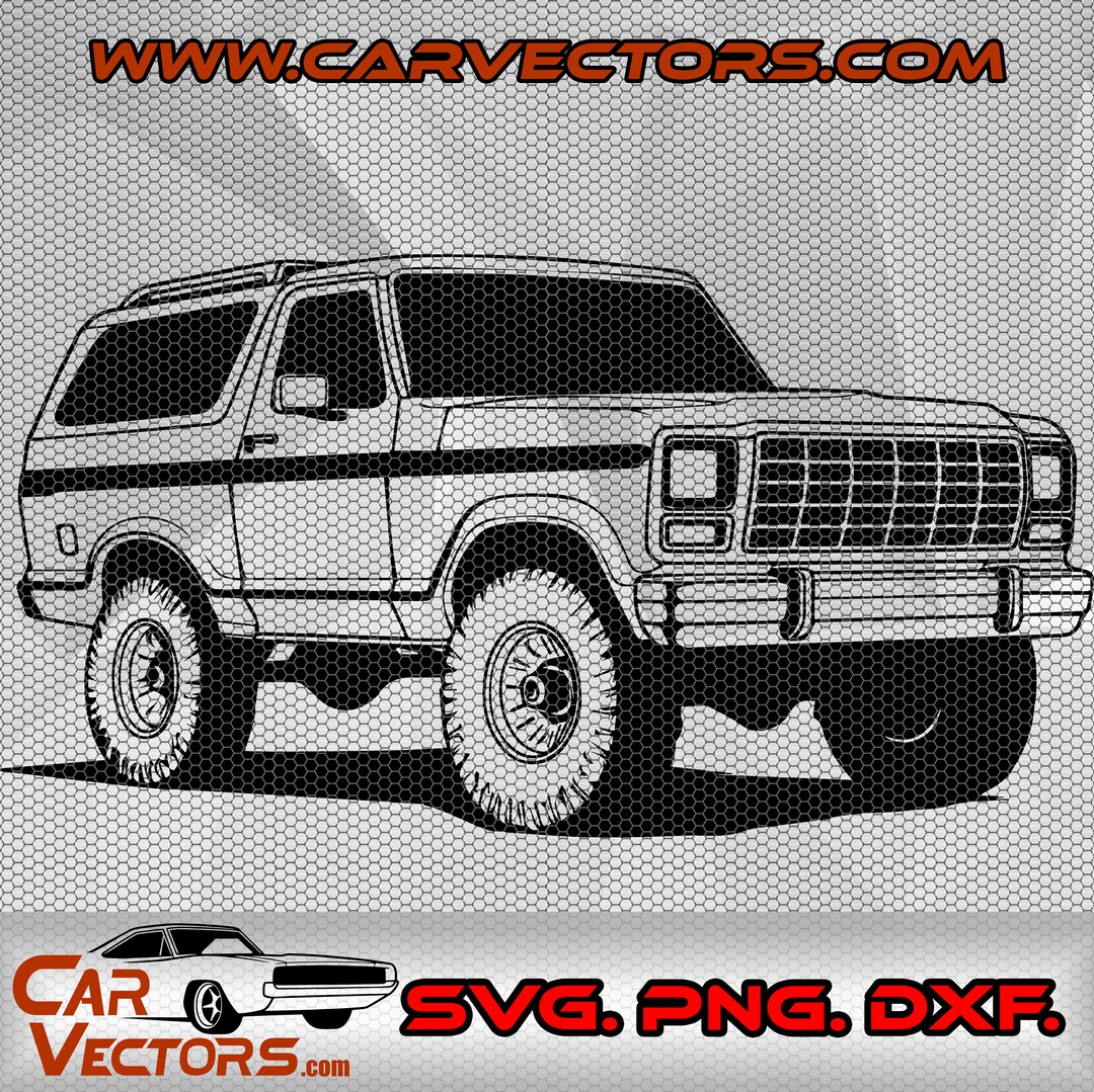 Ford Bronco 3rd Gen SVG, 1980 Ford Bronco Png, Ford Bronco Vector Art ...
