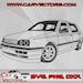 Volkswagen Golf III MK3 4-door Hatchback SVG, Vw Golf 3 Png, Volkswagen ...