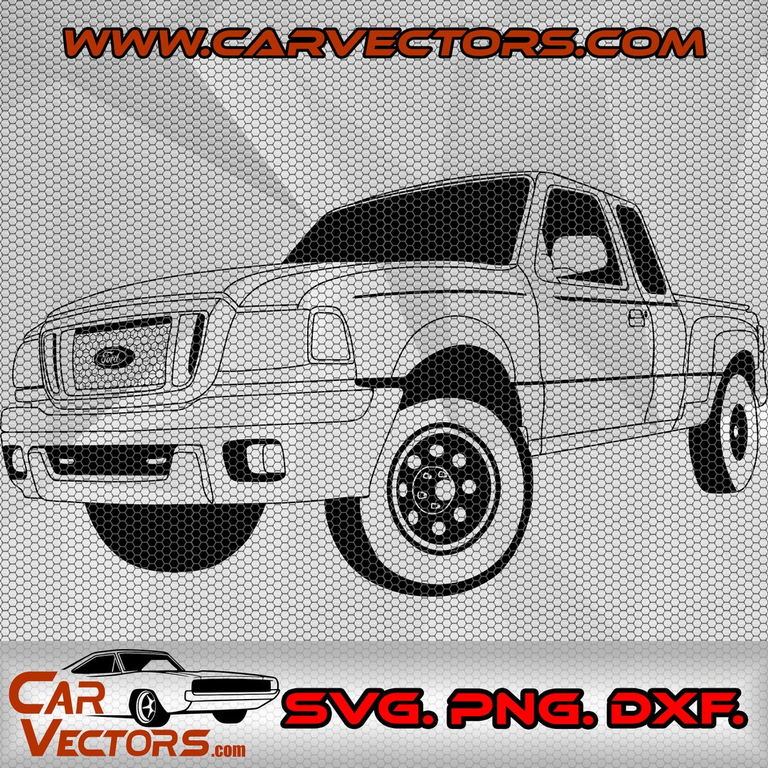 Ford Ranger 2004 SVG Pick up Truck PNG SVG, Cut File, Drawing ...