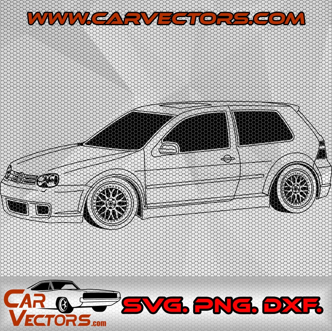 Volkswagen Golf MK4 SVG, Vw Golf Iv IV 4 Png, Volkswagen Golf 4 Gti ...