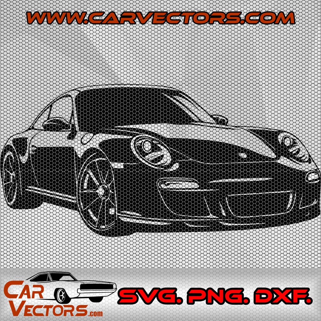 Porsche 911 SVG Stencil Ready for Cut Out, PNG, Vector Art ...