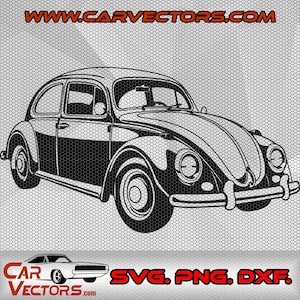 Volkswagen Beetle 1965 Classic Car SVG, Vw Beetle, Volkswagen Beetle Vector Art Illustration ...