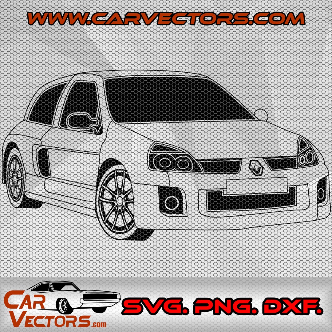 2004 Renault Clio V6 Renault Sport SVG, Renault Clio V6 Png,clio Vector ...