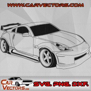 Nissan 350z Nismo SVG, Vector Art Illustration Drawing, Nissan 350z ...