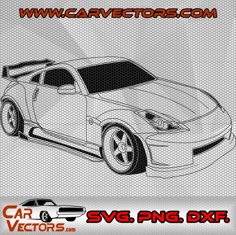 Nissan 350z Nismo SVG, Vector Art Illustration Drawing, Nissan 350z ...