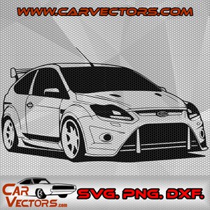 Ford Focus RS WRC SVG, Focuspng, Cut File, Drawing ,illustration, Ford ...