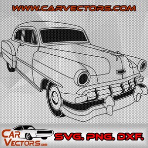 Chevrolet Bel Air 1954 SVG, CHEVY Bel Air 1954 American Muscle, Vector ...