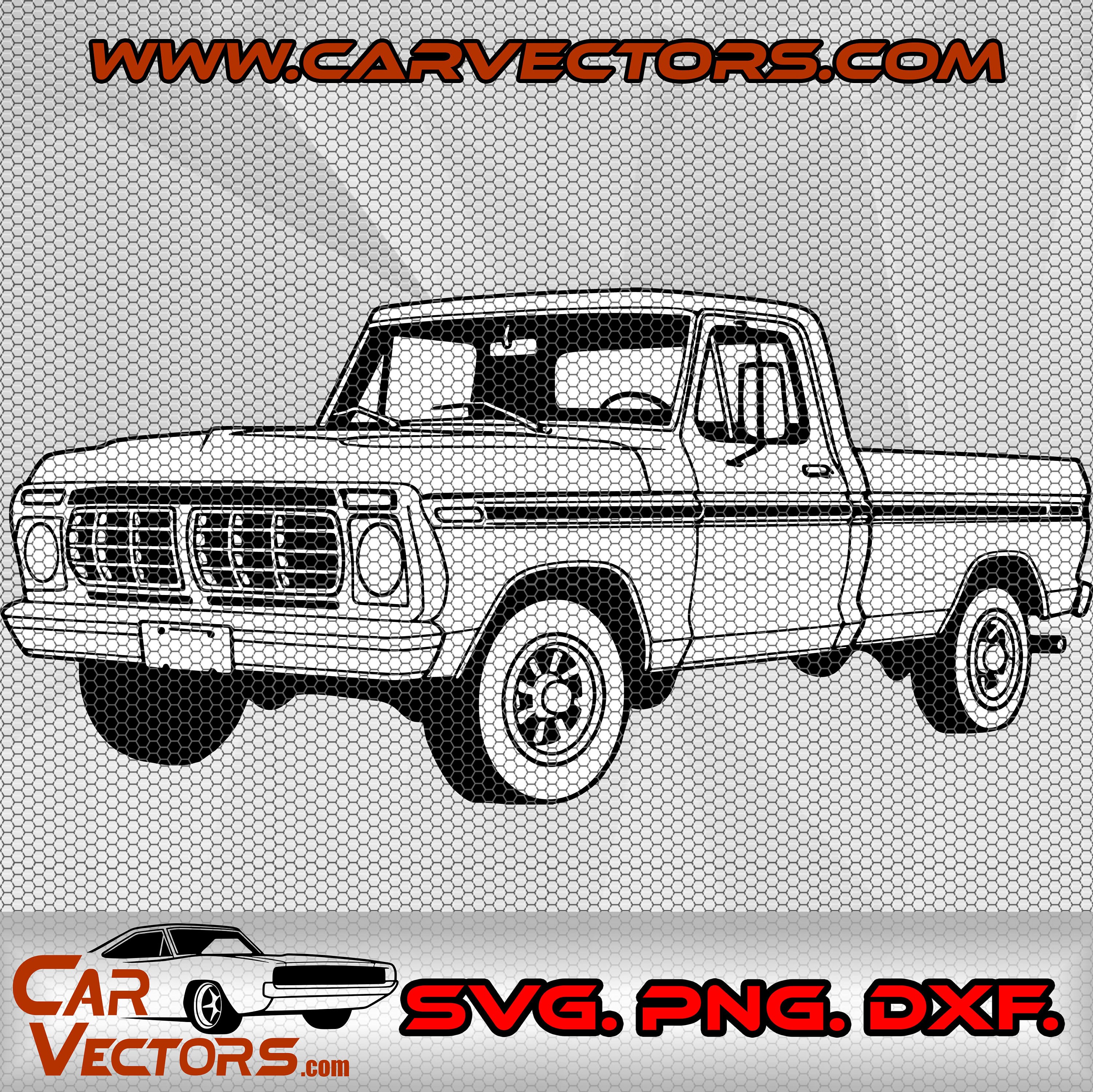 1973 Ford F100 Pick up Truck Classic American PNG SVG, Cut File ...