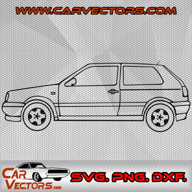 Volkswagen Golf III MK3 Coupe SVG, Vw Golf 3 Png, Volkswagen Golf 3 ...