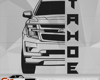 Chevrolet Tahoe 2023 SVG, Png, Chevrolet Tahoe Vector Art Illustration ...