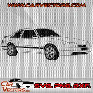 Foxbody MUSTANG 1993 Ford SVG, American Muscle, PNG, Vector Art ...