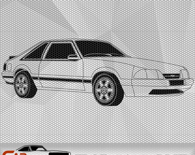 Fox Body Mustang DXF and SVG Files - Etsy Canada
