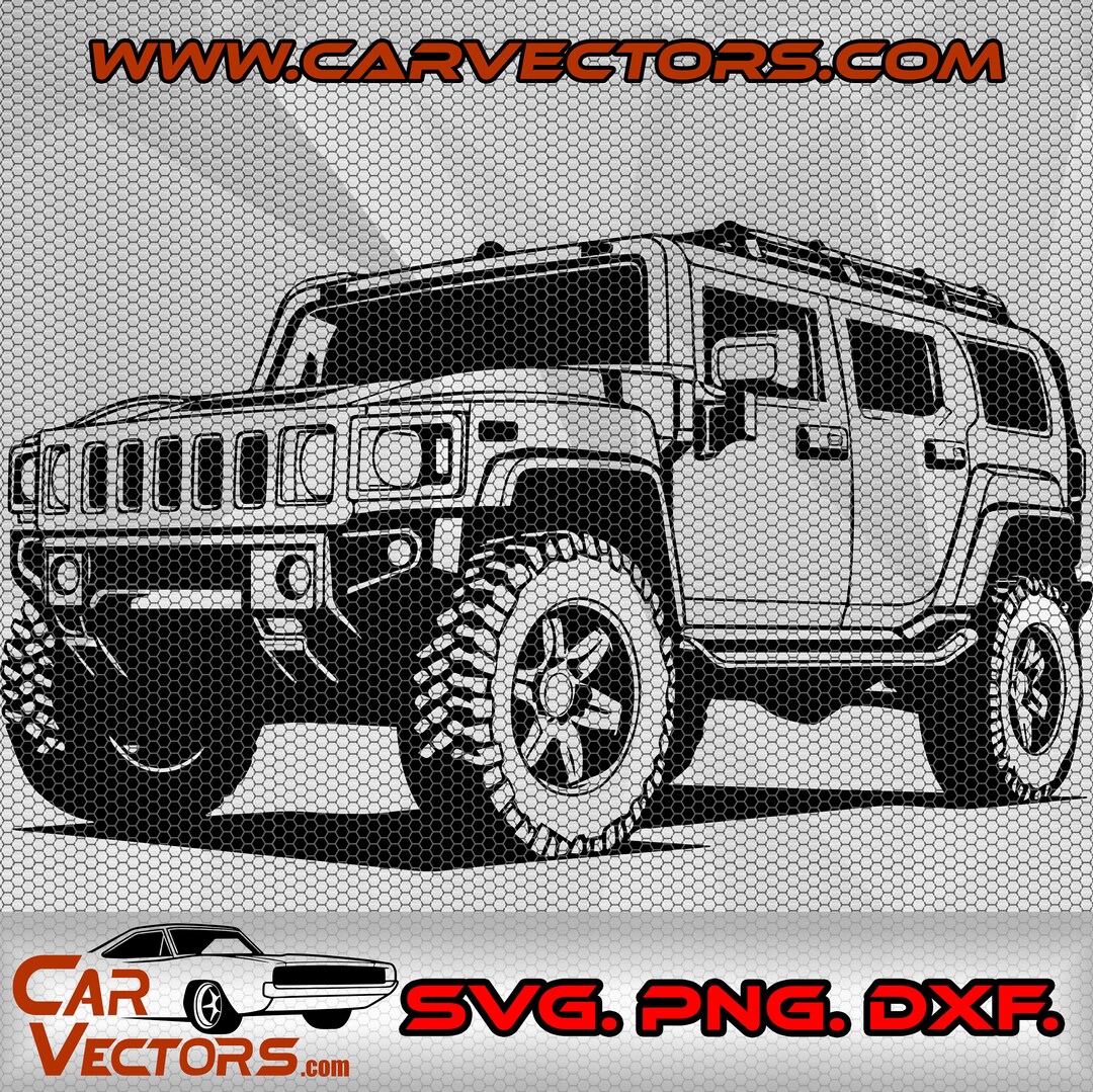 HUMMER H3 SVG, Hummer Png, Vector Art Illustration Drawing, Hummer H3 ...