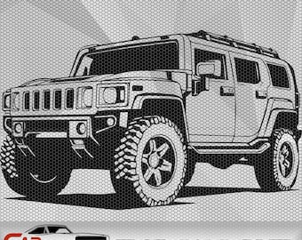 2024 HUMMER EV Suv SVG, Hummer Png, Vector Art Illustration Drawing ...